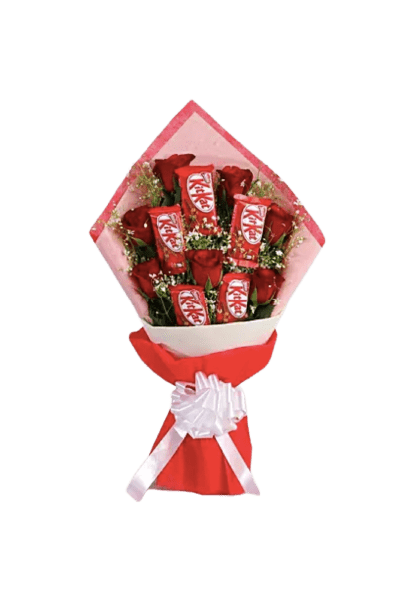 Red Roses With Nestle Kitkat Chocolates – South Africa Florist